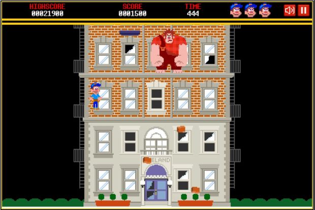 Play The Original Fix-It Felix Jr. 8-Bit Game Online for Wreck-It Ralph ...
